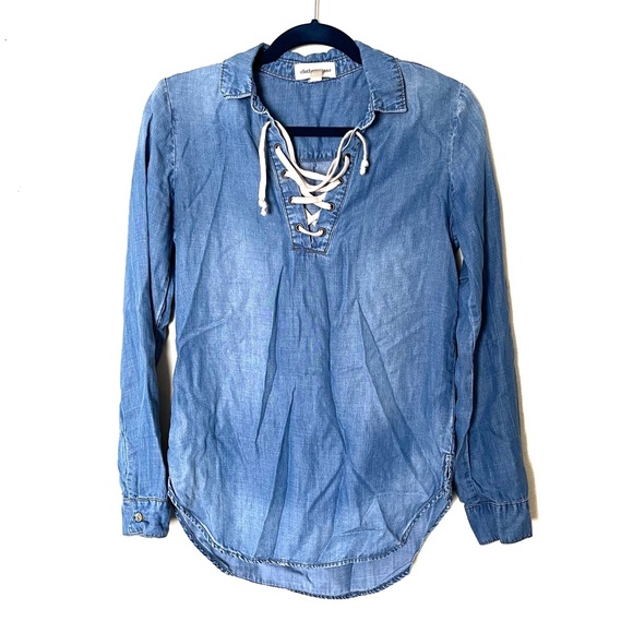 cloth & stone | Tops | Cloth Stone Blue Denim Chambray Tunic | Poshmark